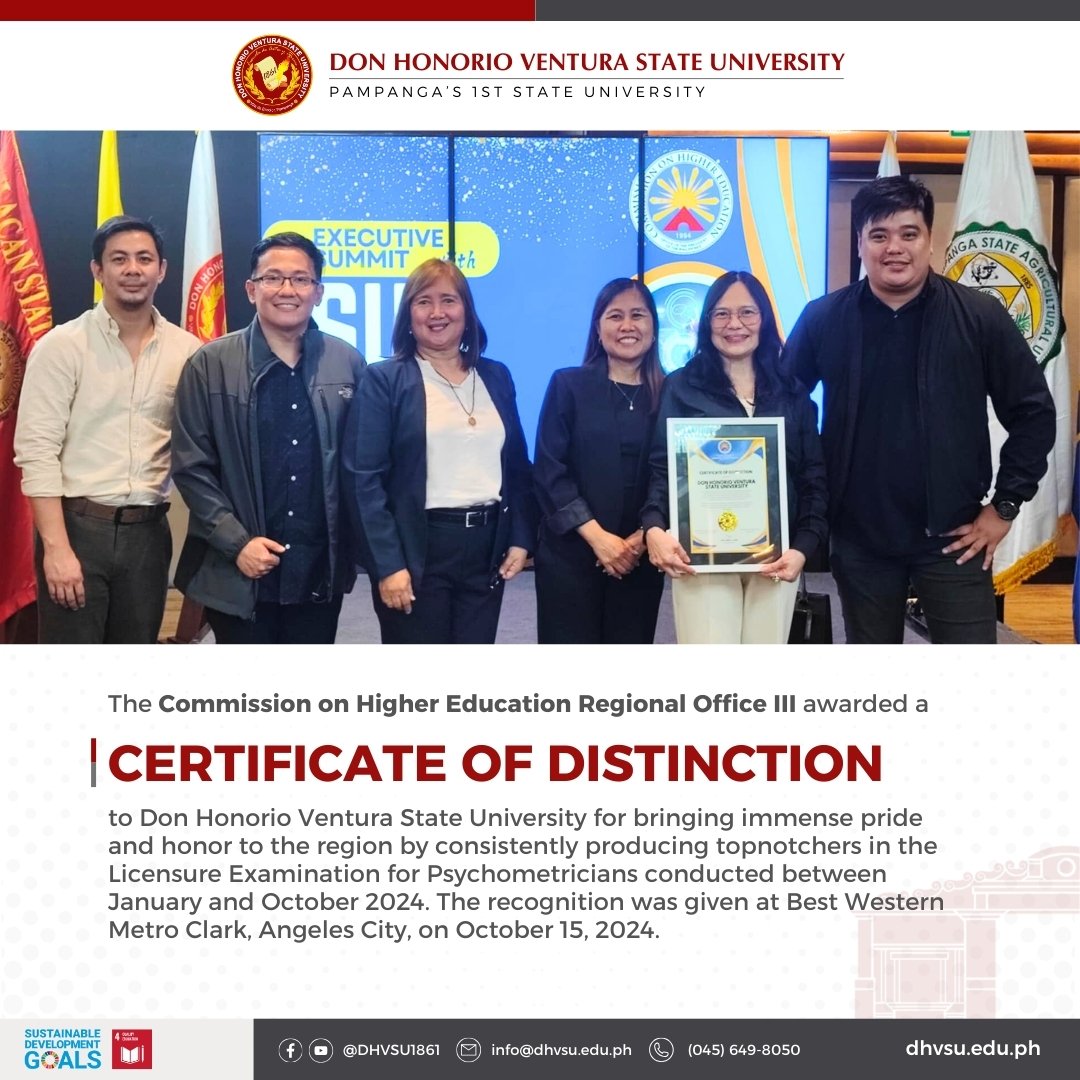 CHEDRO III recognizes DHVSU for demonstrating academic excellence